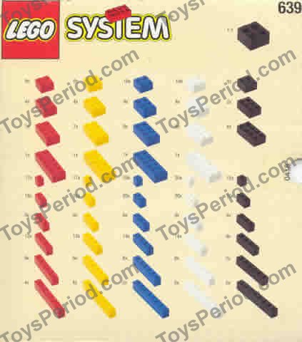 LEGO 639 Bulk Basic Bricks for 5 Plus Set Parts List