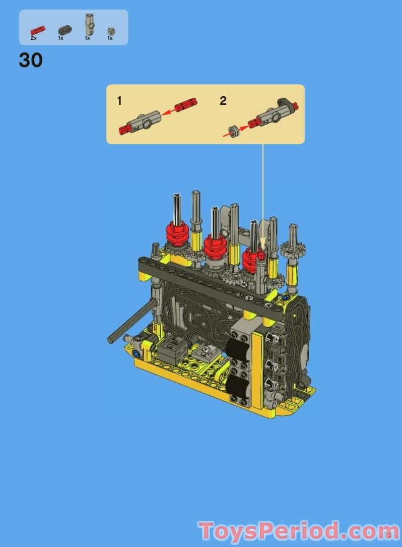 LEGO 8043 Motorized Excavator Instructions and Parts List