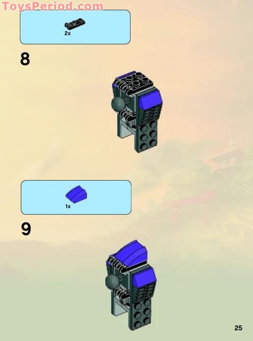 LEGO 9455 Fangpyre Mech Instructions and Parts List