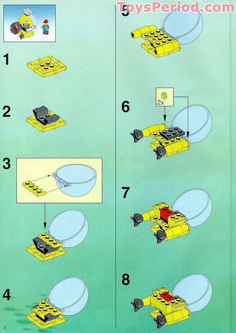LEGO 6559 Deep Sea Bounty Instructions and Parts List