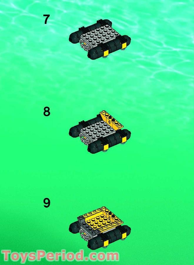 LEGO 7775 Aquabase Invasion Instructions and Parts List