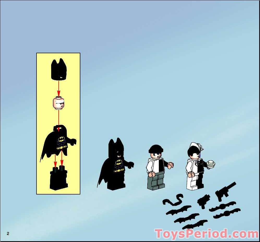 LEGO 7781 The Batmobile: Two-Face's Escape Instructions and Parts List