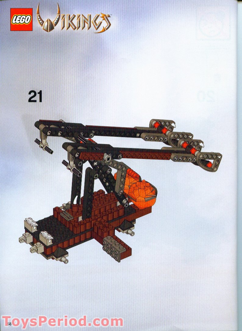 LEGO 7021 Viking Double Catapult Versus Armored Ofnir Dragon ...