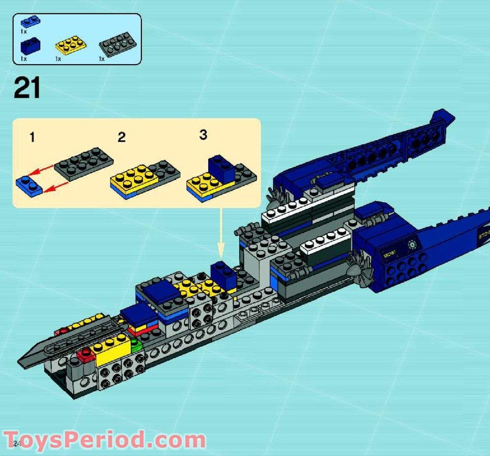 LEGO 8636 Mission 7: Deep Sea Quest Instructions and Parts List