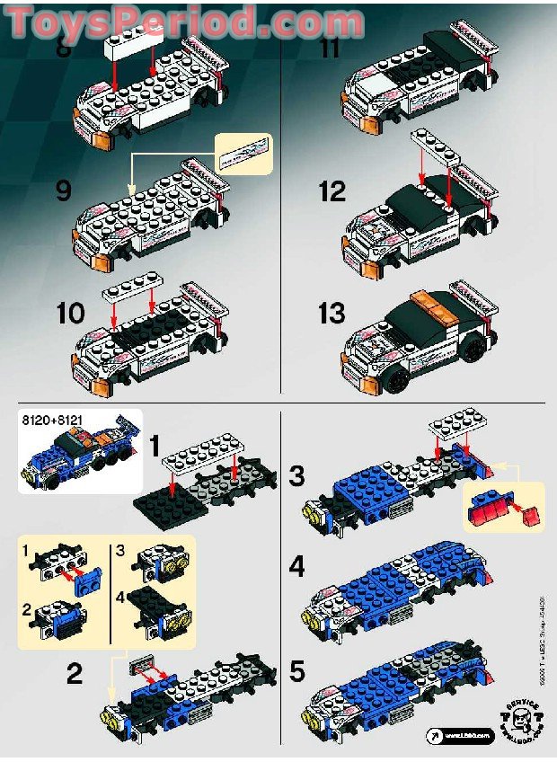LEGO 8121 Track Marshal Instructions and Parts List