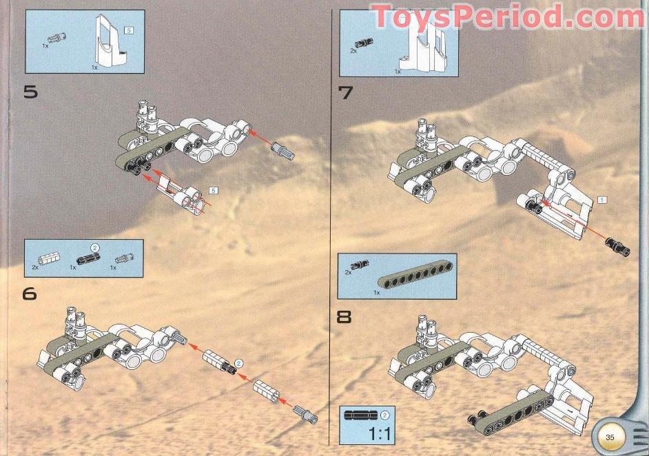 LEGO 8539 Manas Instructions and Parts List