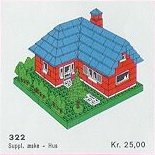 LEGO 322-2 Town House Instructions and Parts List