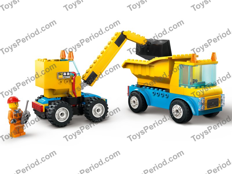 LEGO 60391 Construction Trucks and Wrecking Ball Crane Set Parts List