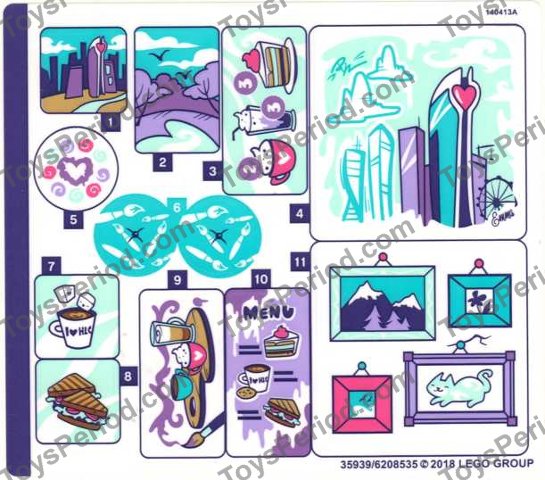 LEGO Sets with Part 41336stk01 Sticker Sheet for Set 41336 (35939/6208535)