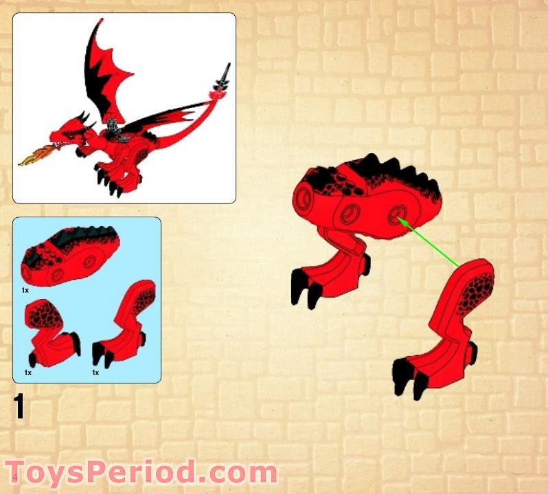 LEGO 70403 Dragon Mountain Instructions and Parts List