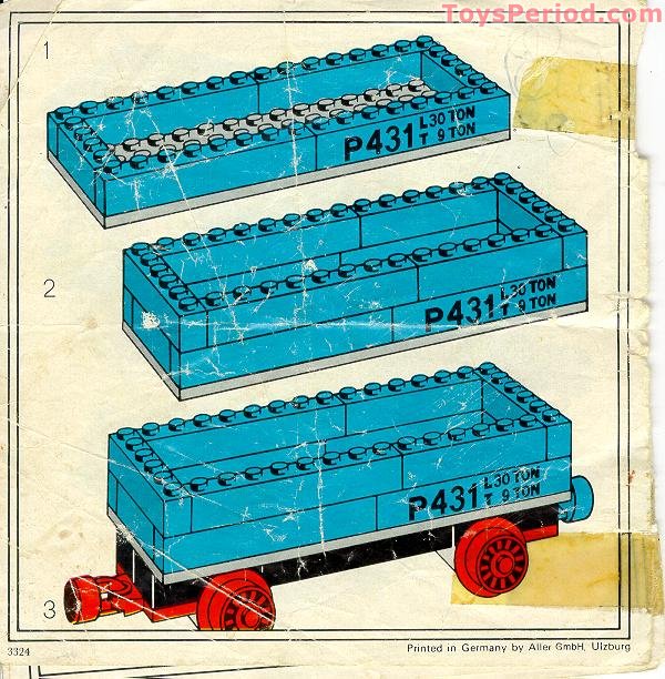 LEGO 720-2 Train with 12 Volt Electric Motor Instructions and Parts List