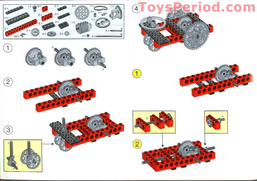 LEGO 1033 Building Instructions for Set 1032 Instructions and Parts List