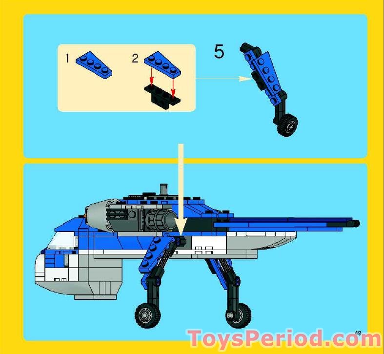 LEGO 4995 Cargo Copter Instructions and Parts List