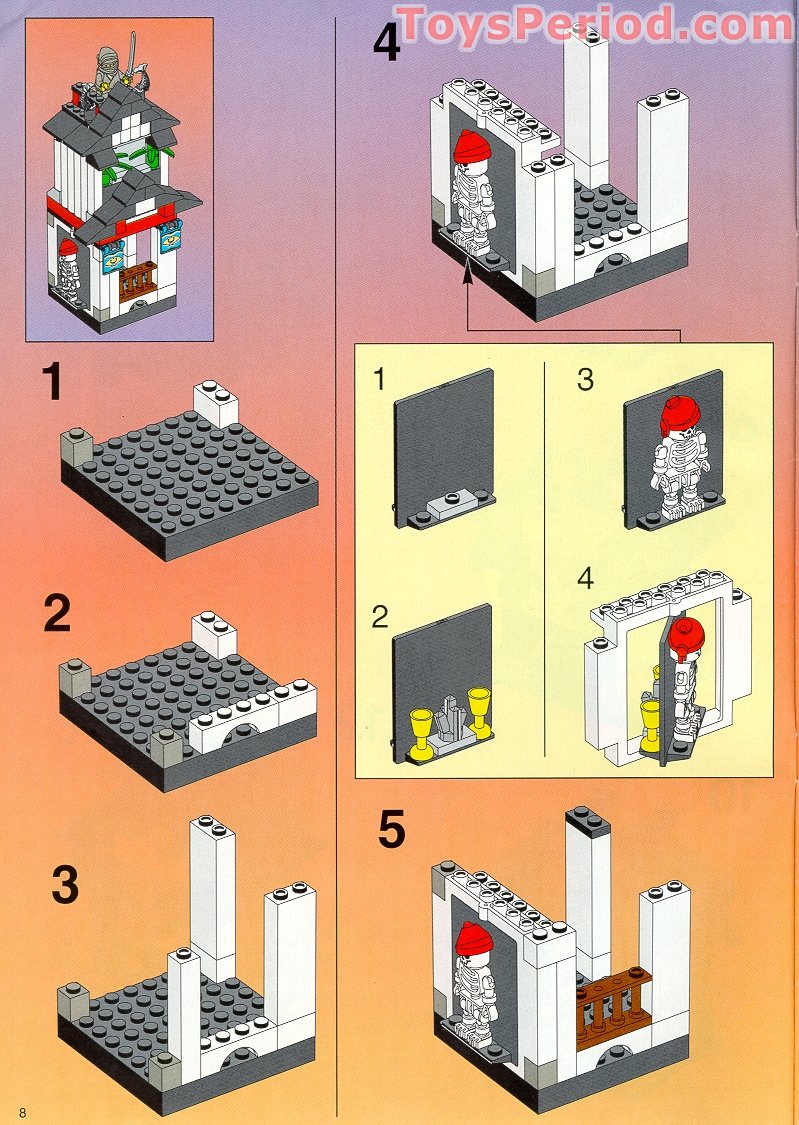 LEGO 6093 Flying Ninja Fortress Instructions and Parts List