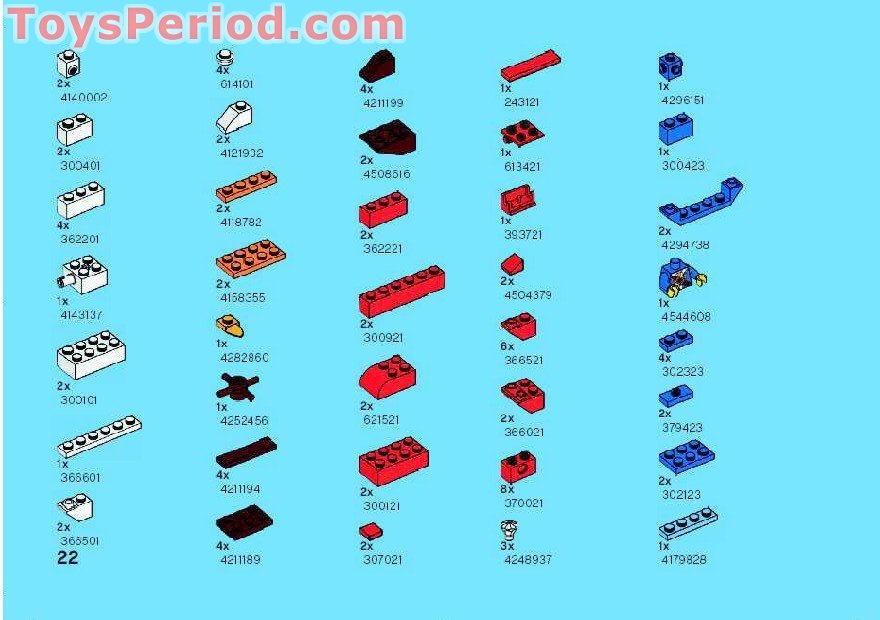 LEGO 6192 Pirate Building Set Instructions and Parts List