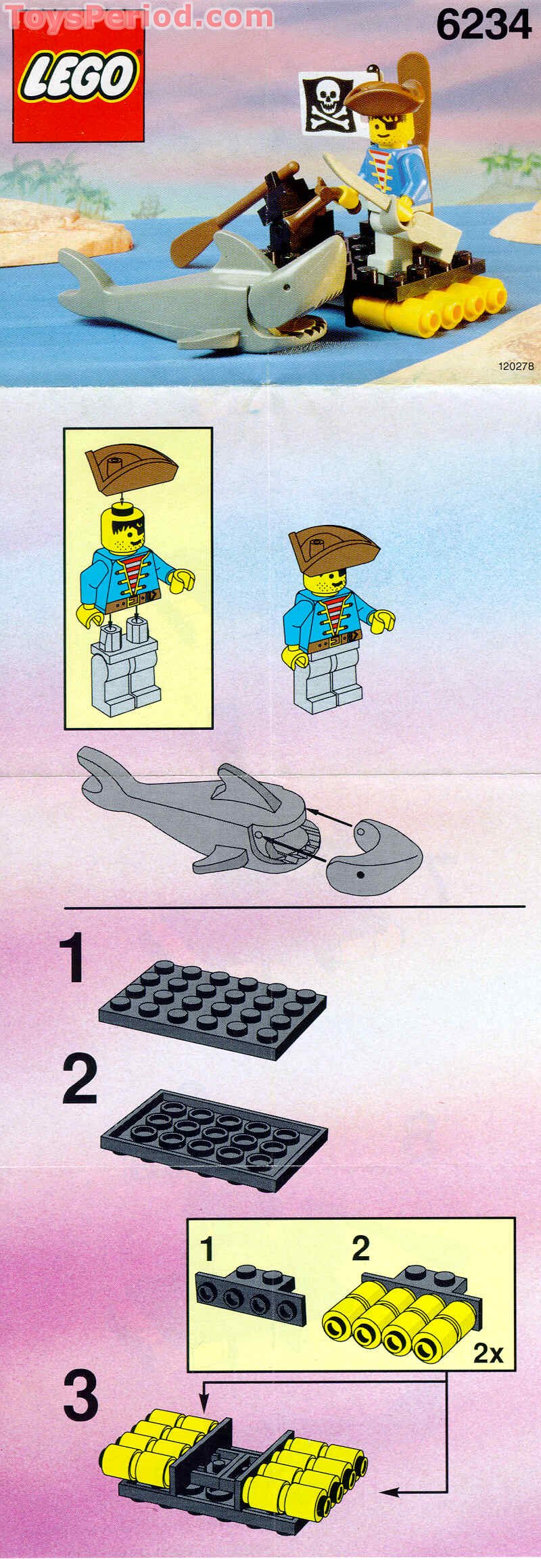 LEGO 6234 Renegade's Raft Instructions and Parts List
