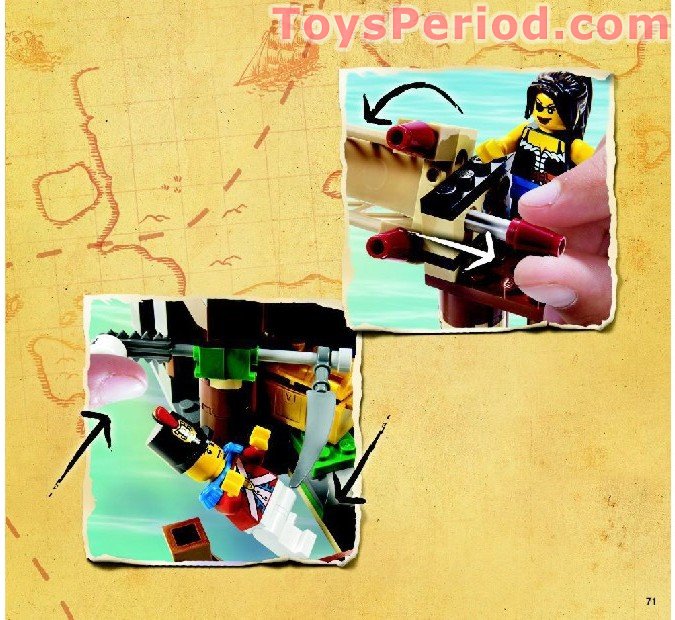 LEGO 6253 Shipwreck Hideout Instructions and Parts List