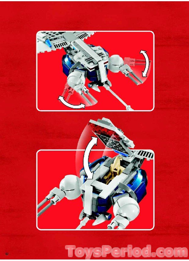 LEGO 7678 Droid Gunship Instructions and Parts List