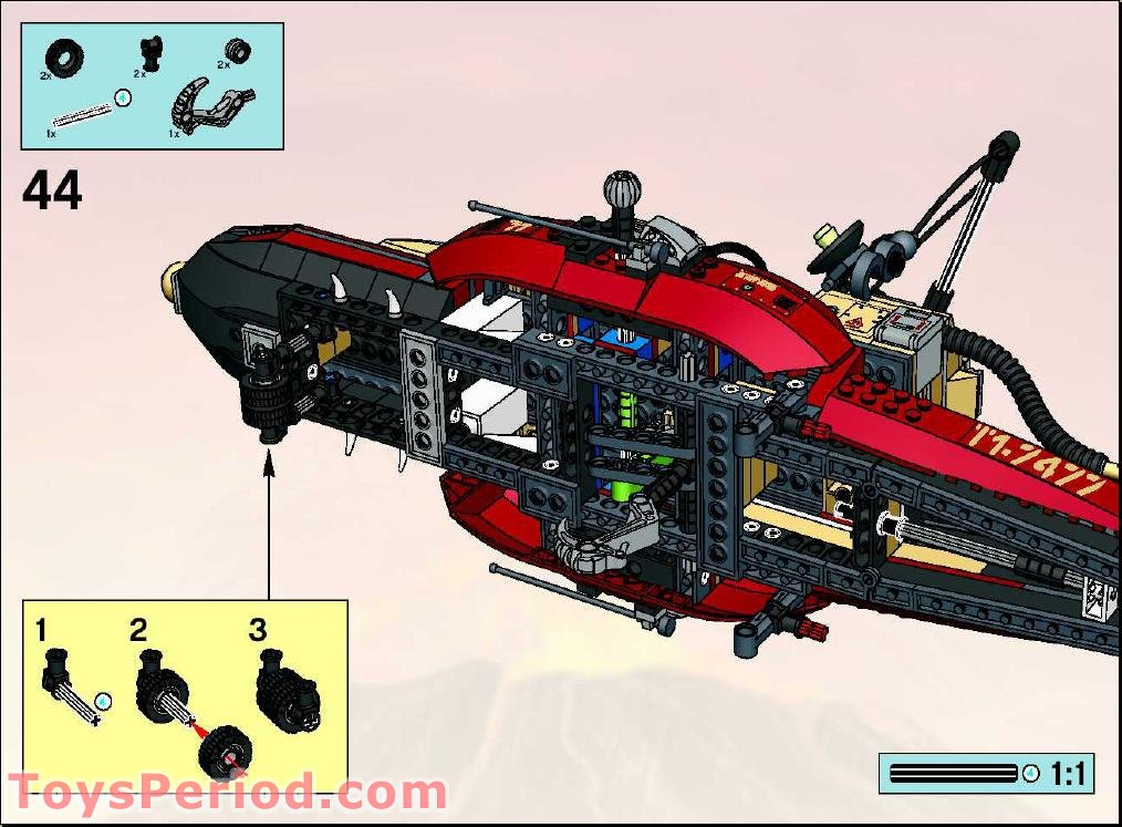 LEGO 7298 Dino Air Tracker Instructions and Parts List