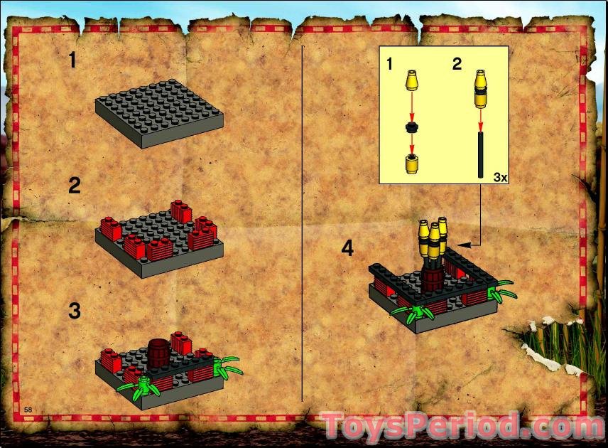 LEGO 7419 Dragon Fortress Instructions and Parts List