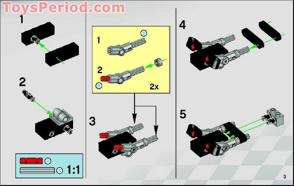 LEGO 8669 Fire Spinner 360 Instructions and Parts List