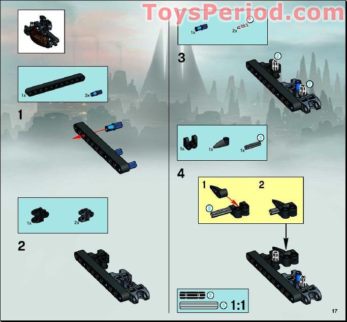 LEGO 8811 Toa Lhikan and Kikanalo Instructions and Parts List