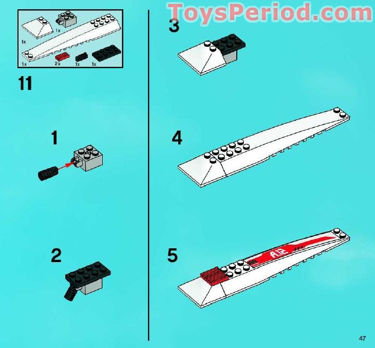 LEGO 8106 Aero Booster Instructions and Parts List