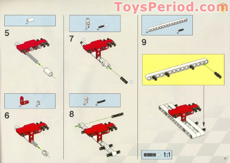 LEGO 8386 Ferrari F1 Racer 1:10 Instructions and Parts List