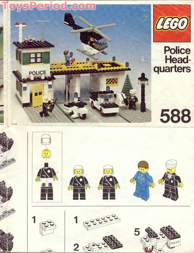 LEGO 588 Police Headquarters Instructions and Parts List