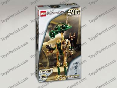 LEGO 8000 Pit Droid Instructions and Parts List