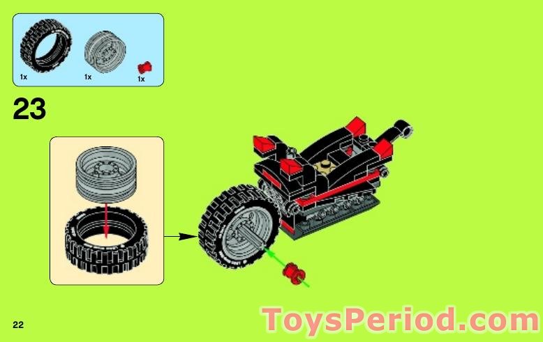LEGO 79101 Shredder's Dragon Bike Instructions and Parts List