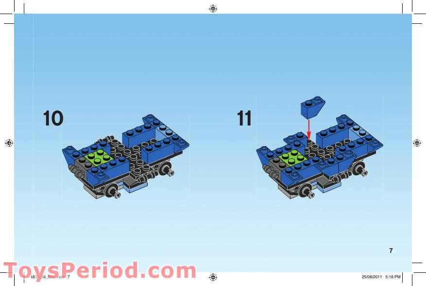 LEGO 4635 Fun with Vehicles Instructions and Parts List