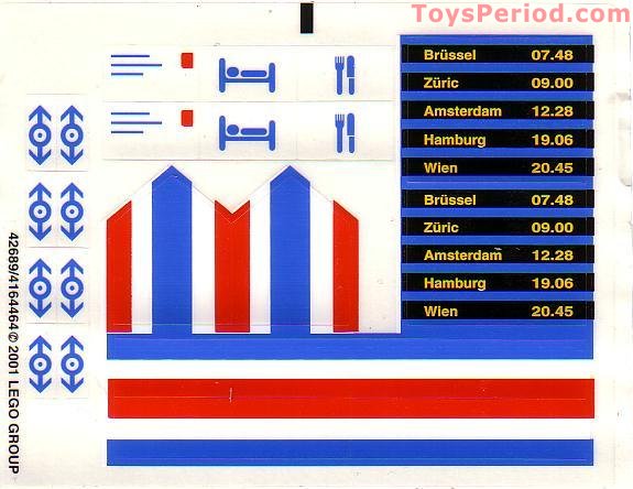 LEGO 10001 Metroliner Instructions and Parts List