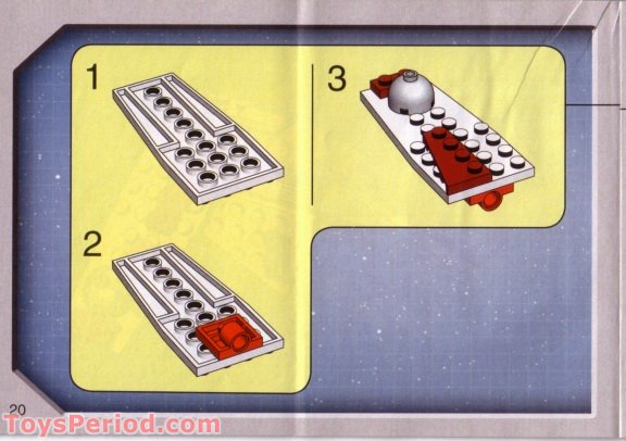 LEGO 4490 Mini Republic Gunship Instructions and Parts List