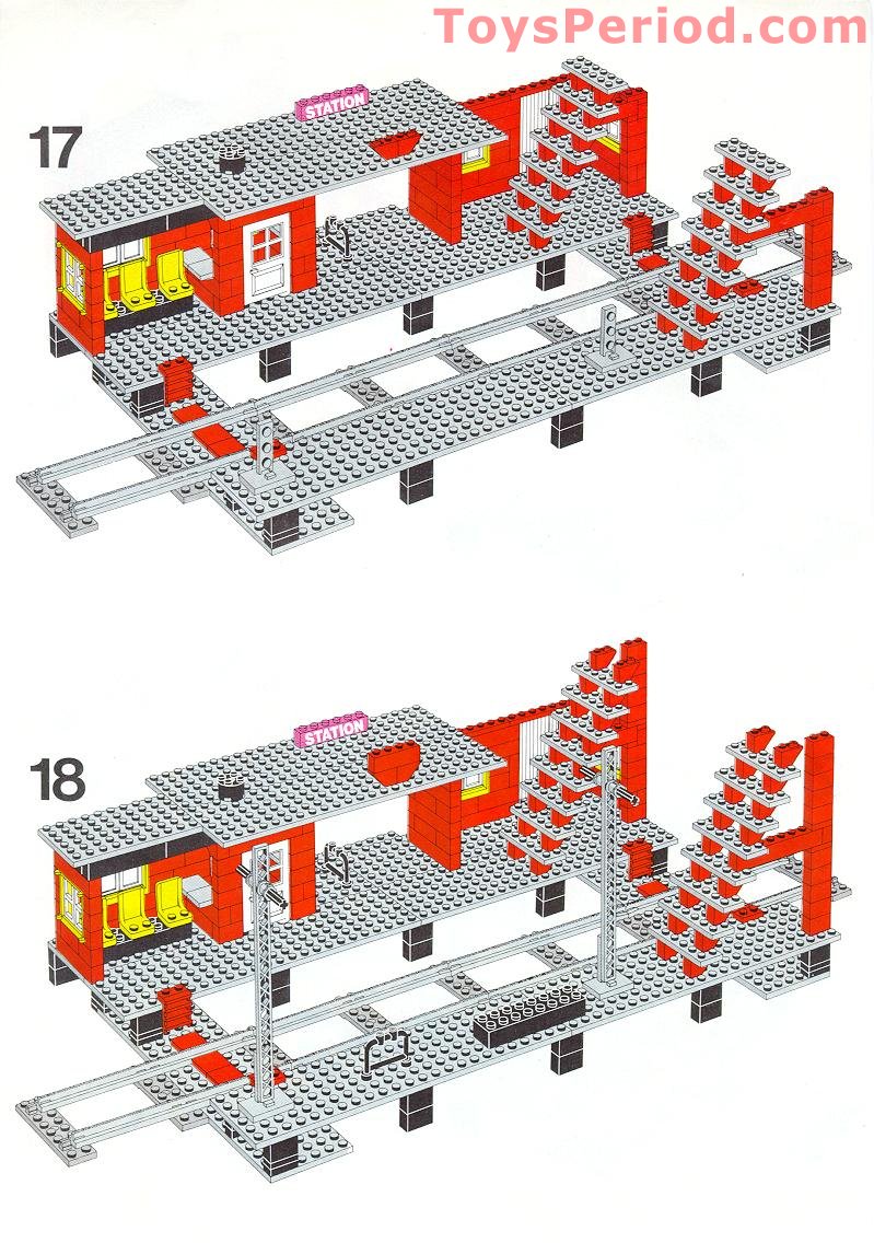 LEGO 7822 Railway Station Instructions and Parts List
