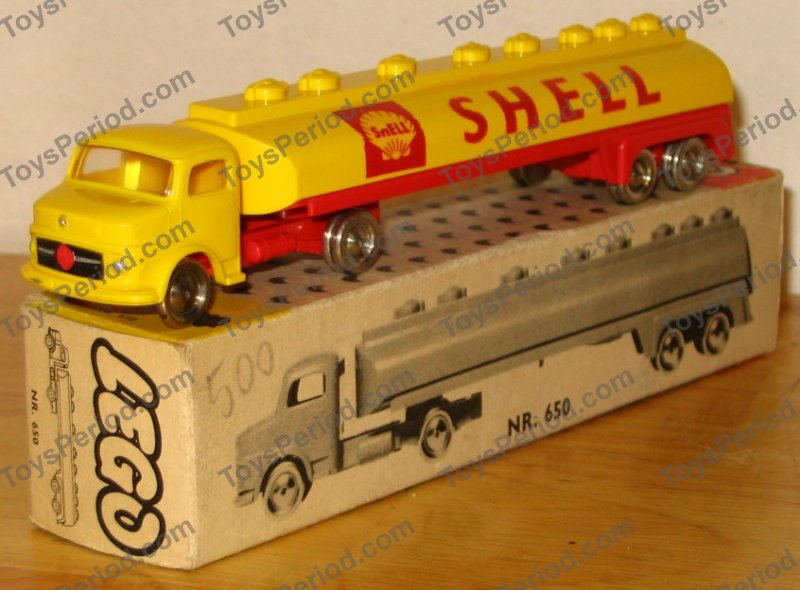 LEGO 650-2 HO Scale Mercedes Esso Tanker Truck Set Parts List