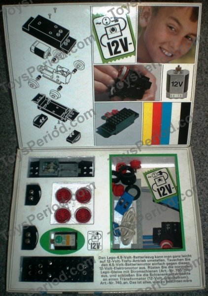 LEGO 702-1 12v Electric Motor with Accessories Set Parts List