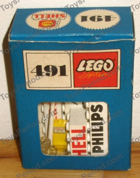 LEGO 491-2 Shell Station Brick and Sign, 6 Named Beams Set Parts List