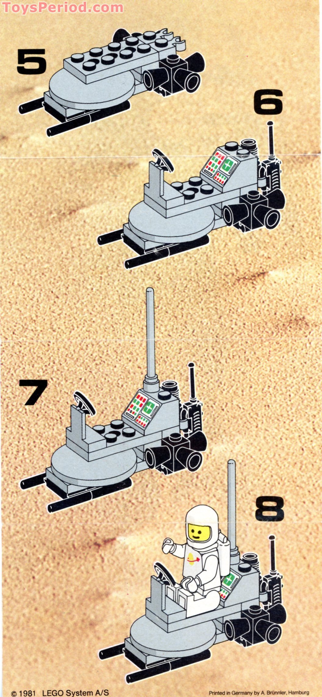 LEGO 6801 Space Scooter Instructions and Parts List