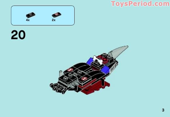 LEGO 70000 Razcal's Glider Instructions and Parts List
