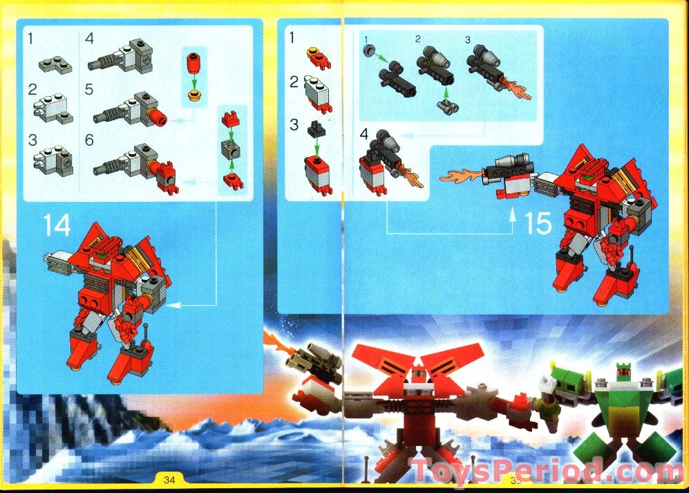 LEGO 4097 Mini Robots Instructions and Parts List