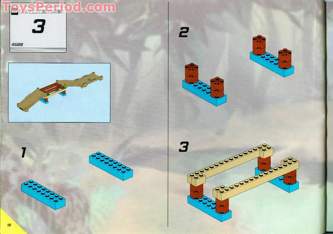 LEGO 4588 Off Road Race Track Instructions and Parts List