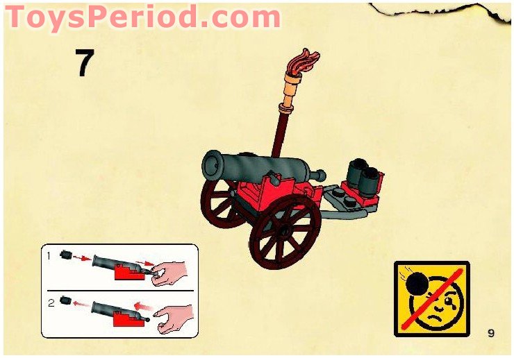 LEGO 6239 Cannon Battle Instructions and Parts List