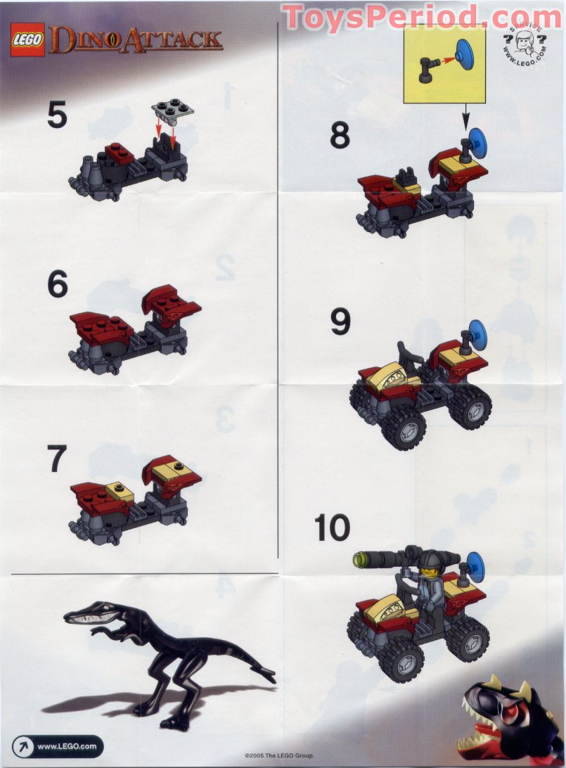 LEGO 7473 Street Sprinter vs. Mutant Lizard Instructions and Parts List