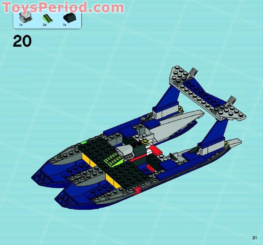 LEGO 8633 Mission 4: Speedboat Rescue Instructions and Parts List