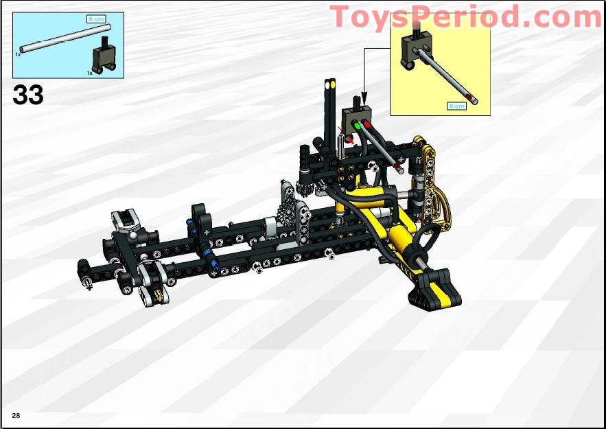 LEGO 8455 Back-hoe Loader (Backhoe) Instructions and Parts List