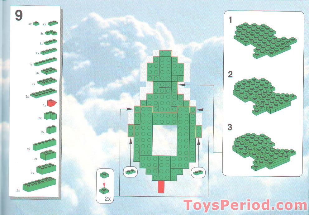 LEGO 3724 LEGO Dragon Instructions and Parts List