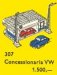 LEGO 307-2 VW Auto Showroom Instructions and Parts List