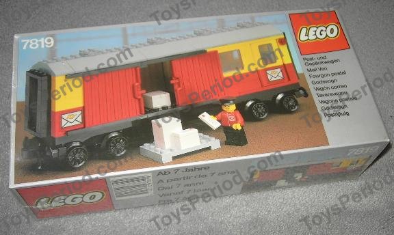 LEGO 7819 Postal Container Wagon Covered Instructions and Parts List