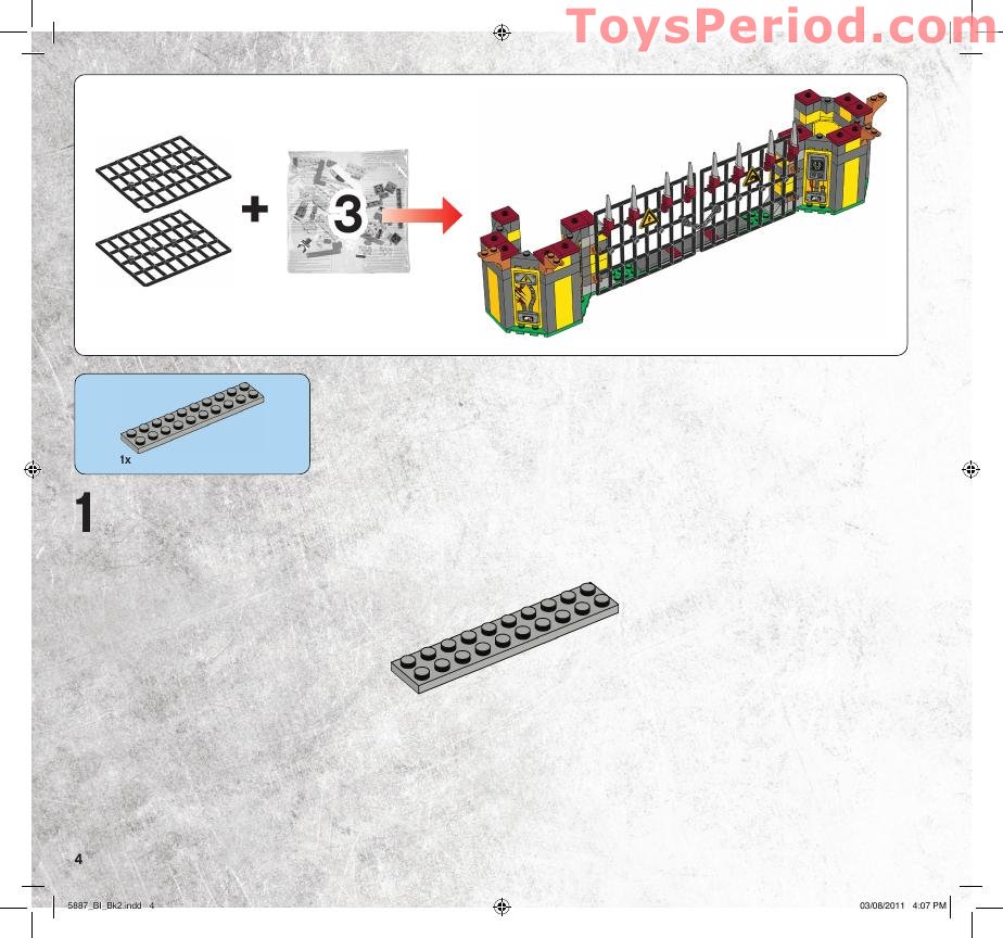 LEGO 5887 Dino Defense HQ Instructions and Parts List
